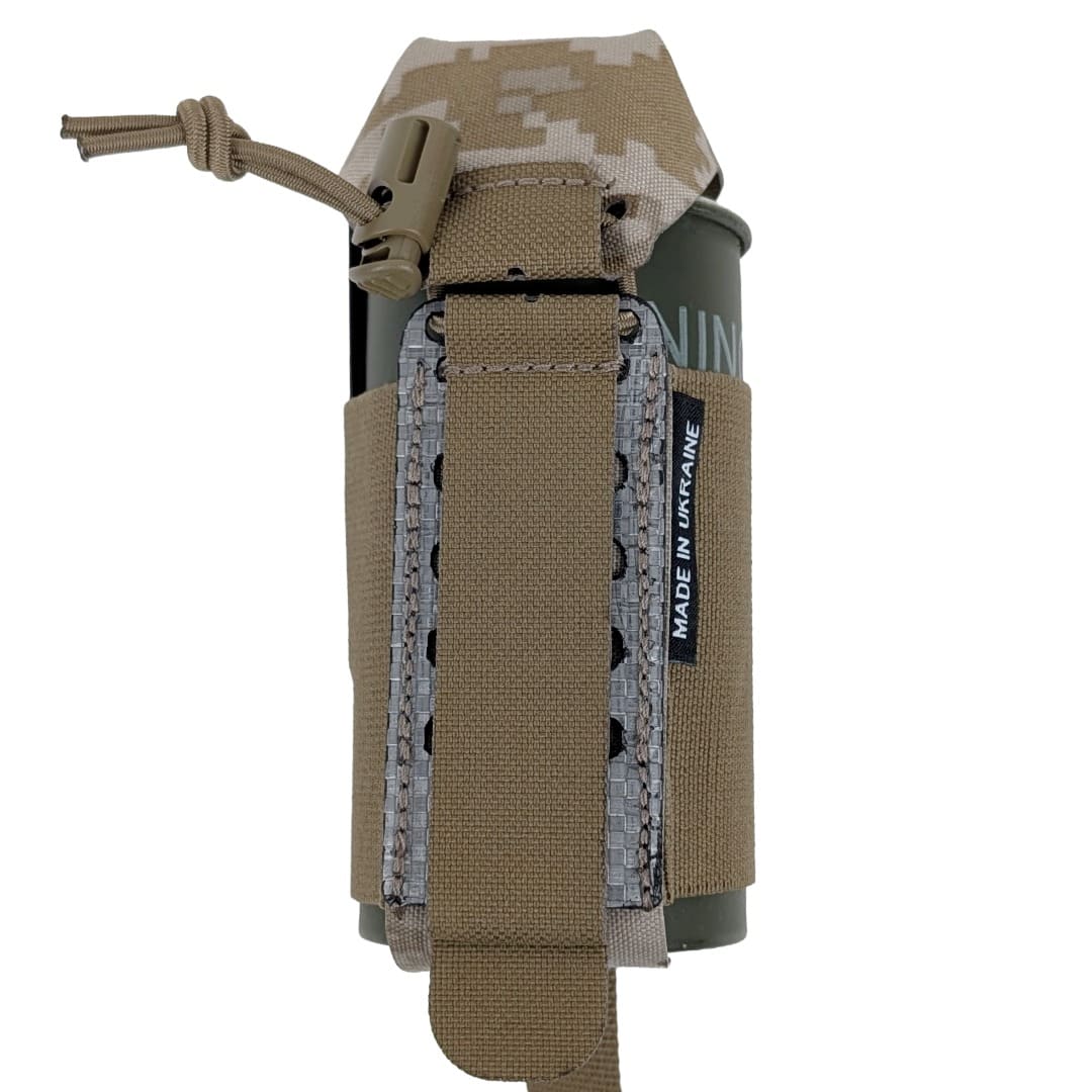 Smoke Grenade Elastic Pouch AOR1 | Rhizome Systems Tactical Gear